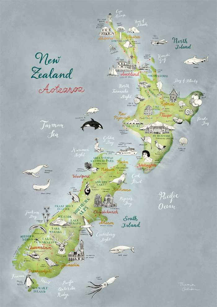 Map New Zealand Printable - Worksheet24